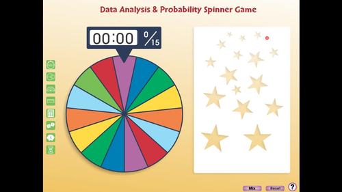 Data Analysis & Probability: Spinner Game - PC Gr. 6-8 by CCP Interactive