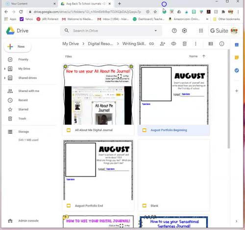 Digital Writing Skills | Writing Skills Journals for Back To School