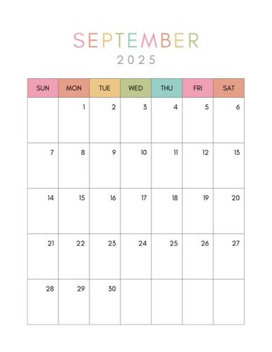 Homeschool Planner Calendar Refill 2025 by Little Rainbow School House