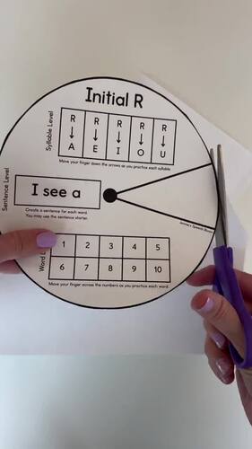 R Articulation Spinners for Speech Therapy: Outline & Color | TPT