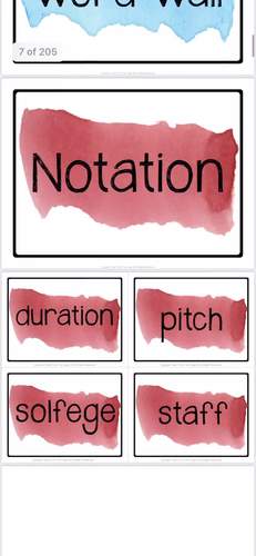 Music Word Wall - Watercolor Decor (Categories) by Teach From The Stage