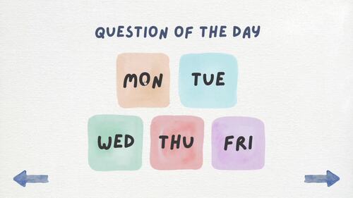 Morning Meeting Editable Google Slides | Watercolor-Themed by SpedSparkles