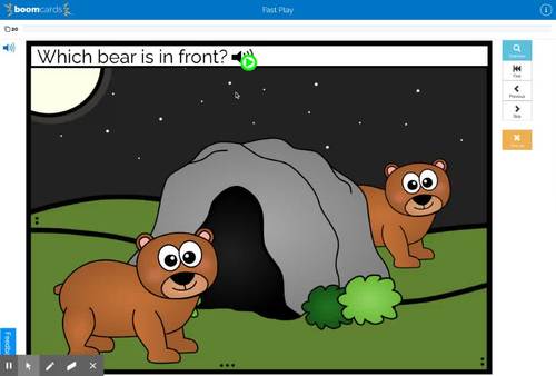 Boom™ Cards Digital Activity for Spatial Concepts In front & Behind