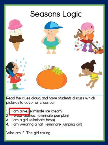 Four Seasons Math Logic Puzzles | Critical Thinking Spring Summer ...