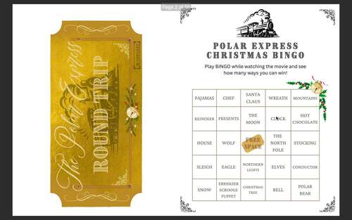 Polar Express Movie Activity Kit by Charley Windham Johnson | TPT