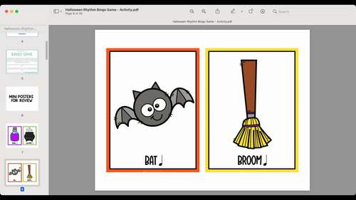 Halloween Rhythm Bingo Game | Printable & Distance Learning Activity
