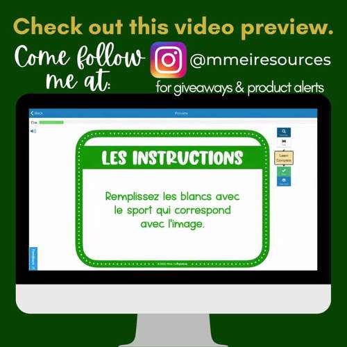 Les sports | Boom Cards | French Digital Writing Activity by Mme I's ...