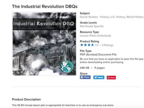 The Industrial Revolution DBQs by Social Studies Studio | TpT
