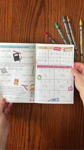 Back To School 5th Grade Mini Math Project August by Tanya Yero Teaching