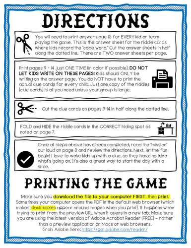 Pirate Scavenger Hunt for (Birthday) Parties by Three Little Kittens