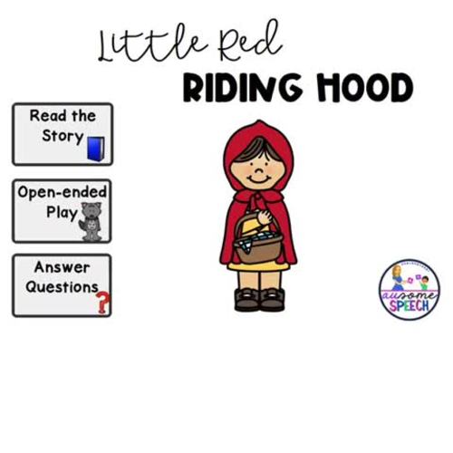 Fairy Tale Fable Boom Card Set: Little Red Riding Hood by Ausome Speech