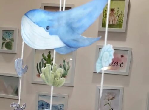 Whale Wall Hanging Printable, DIY Paper Summer Crafts, Ocean Classroom ...
