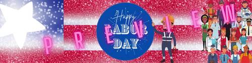 ANIMATED Google Classroom LABOR DAY Banner (Header) by Just Some Teacher