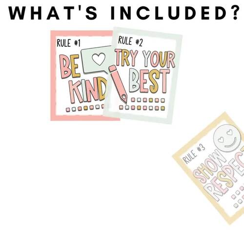 Class Rules Posters Editable Rules Posters | Class Expectations Posters