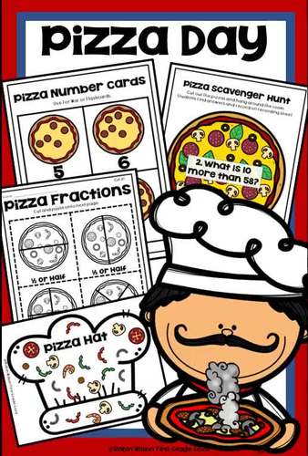 Pizza Day Activities Including Fractions and More! | TPT