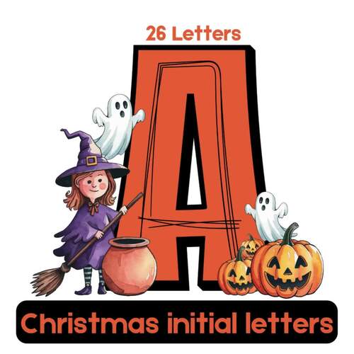 Scary Halloween Bulletin Board Letters Alphabet Bundle for Teacher