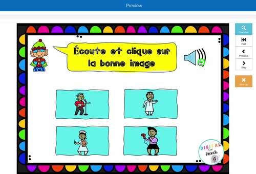 Les professions | French Occupations Vocabulary Digital Boom Cards ...