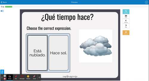 Weather in Spanish Boom Cards Digital Distance Learning | TpT