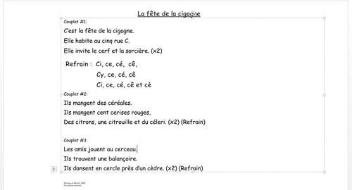 La chanson du C doux - Song - Audio File - Distance Learning | TPT