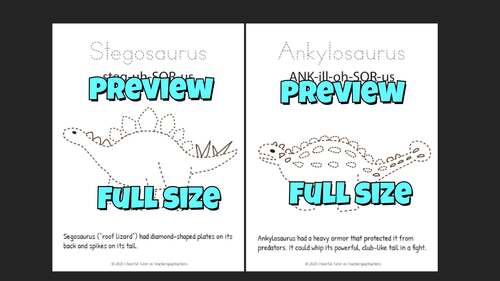 Dinosaurs Coloring Pages, Fine Motor Skill, Learn to Draw Tracing Printable