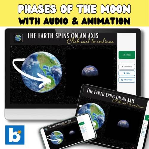 Phases of the moon | Digital Distance learning | Boom Cards™ by ...