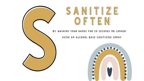 EDITABLE /NON-EDITABLE Covid-19 Safety posters (Boho Rainbow) | TpT