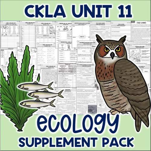 Ecology CKLA 3rd Grade Unit 11 Supplement Pack by Pretty Much Primary