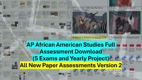 AP African American Studies Units 1-4 & Cumulative Tests & Project ...
