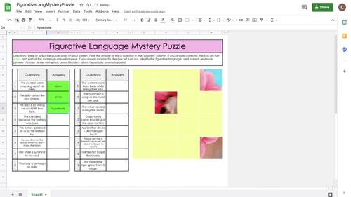 Figurative Language Digital Practice Activities- 4 Activities Included