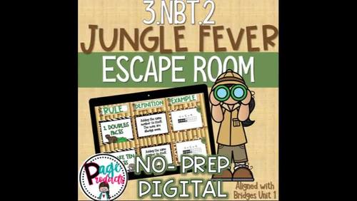 3rd Grade Addition and Subtraction Jungle Fever Escape Room by Page ...