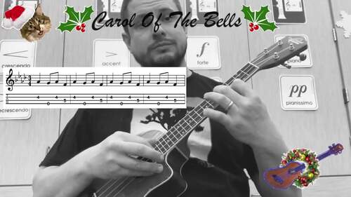 Carol Of The Bells Christmas Ukulele Sheet Music and Tabs! by Mochi ...