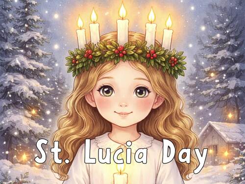 Christmas in Sweden St. Lucia’s Day PowerPoint Presentation for K-5th