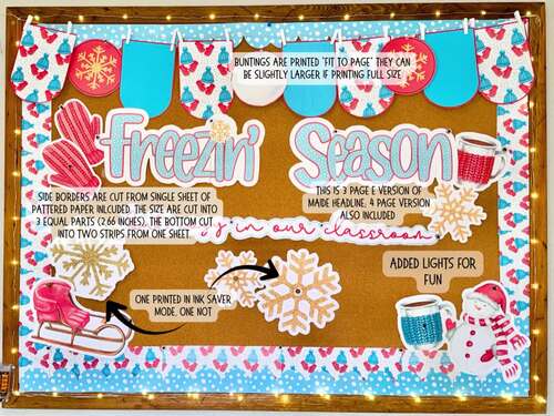 Winter bulletin board kit, Snow Cozy January, Freezin' Season clipart ...