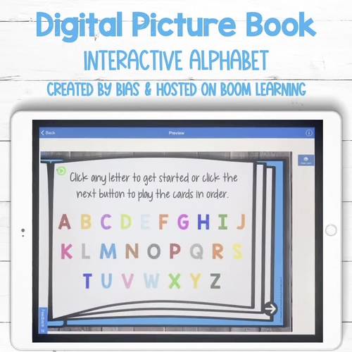 Digital Picture Book | Interactive Alphabet Book | Boom Cards | TPT