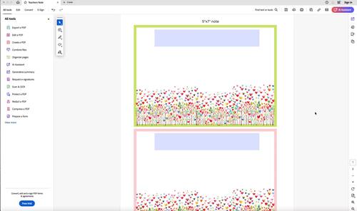 Editable Note Card from Teacher to Students and Colleagues by Hippo and ...