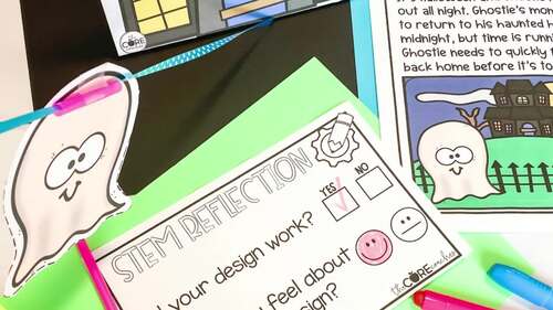Halloween PreK STEM activity - Ghost Preschool STEM lesson - October