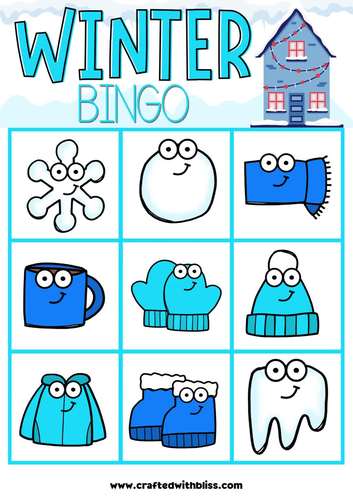 Winter Bingo PreK by Crafted with Bliss by Teacher Pia | TPT