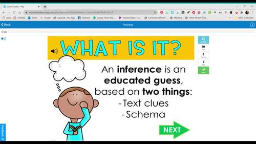 Inference | Distance Learning | Boom Cards by Lindsay Flood | TPT
