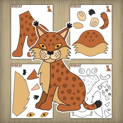 Lynx Craft Activity | Cut and Paste Woodland Animal Craft for Kids