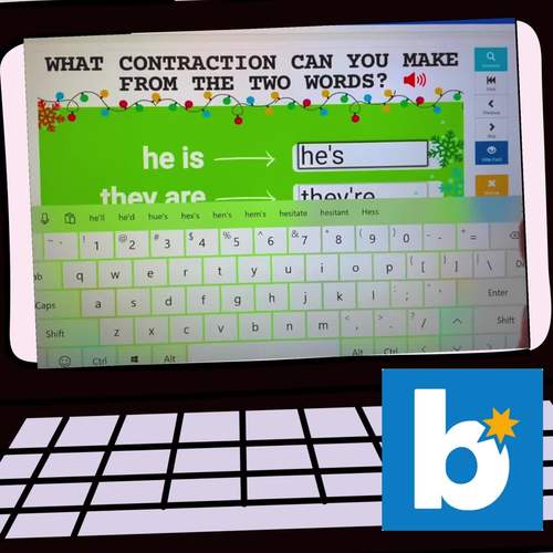 Type in the Contraction Boom™ Activity by My Three Readers | TPT