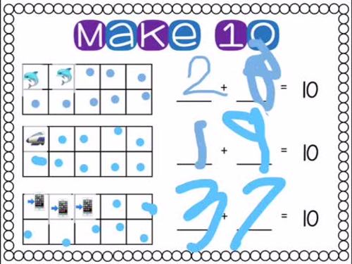 Seesaw Activity Template: Make Ten by Hope In Kinder | TPT
