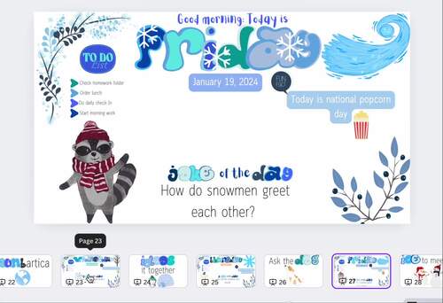 January Morning Slides- Joke of the Day by teachingin2nd | TPT