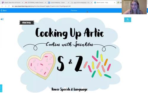 Cooking Up Artic, Boom Cards Speech Therapy, S Articulation, Distance ...