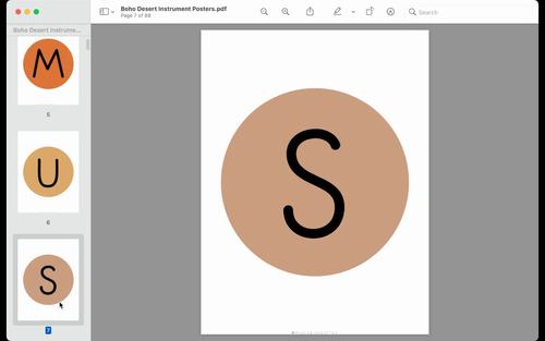 Instrument Posters | Boho Desert Music Room Decor by musicpluscoffee