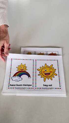 Flashcards - The Weather (El Clima) by Maria - Spanish in Action