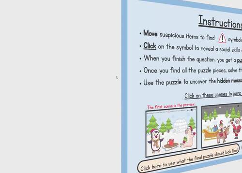Social Skills Puzzle Quest! Winter Wonderland Theme | Boom™ Cards