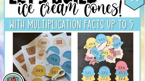 Let's Build Ice Cream Cones: Math Center Game for Multiplication Practice