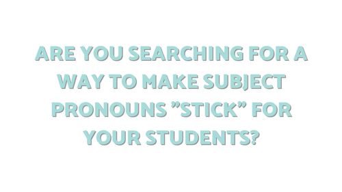 Spanish Subject Pronouns DIGITAL Task Cards Boom Cards by Srta Spanish