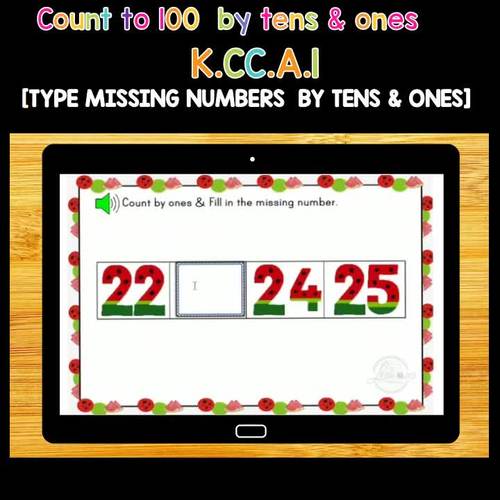 Skip Counting by 10s and 1s 1 to 100 K.CC.A.1 BOOM CARDS™ by Limes and ...