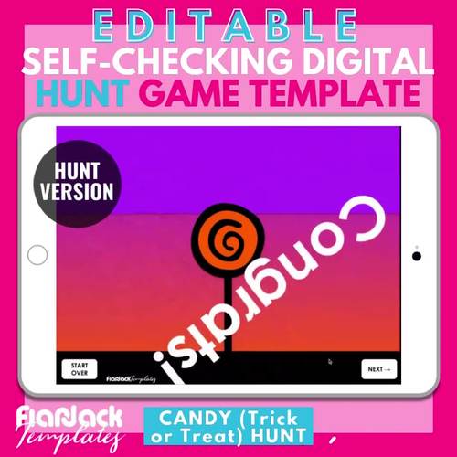 Candy HUNT Trick or Treat Google Slides PowerPoint Editable Game Template